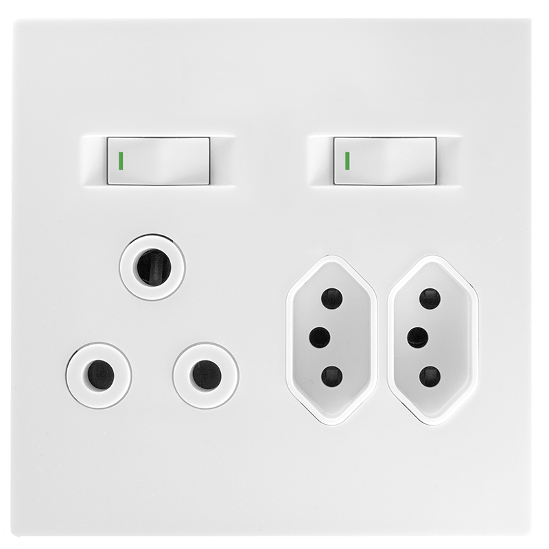 Topaz Combination Switch Socket (1x164-1, 2x164-2) Complete with ...