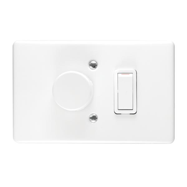 Classic 1 Lever 800W Rotary Dimmer Switch on 2x4 Yoke with Steel ...