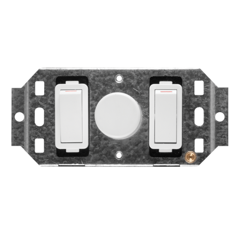 Classic 4 Lever 1 Way Switch with Coverplate - Crabtree Electrical