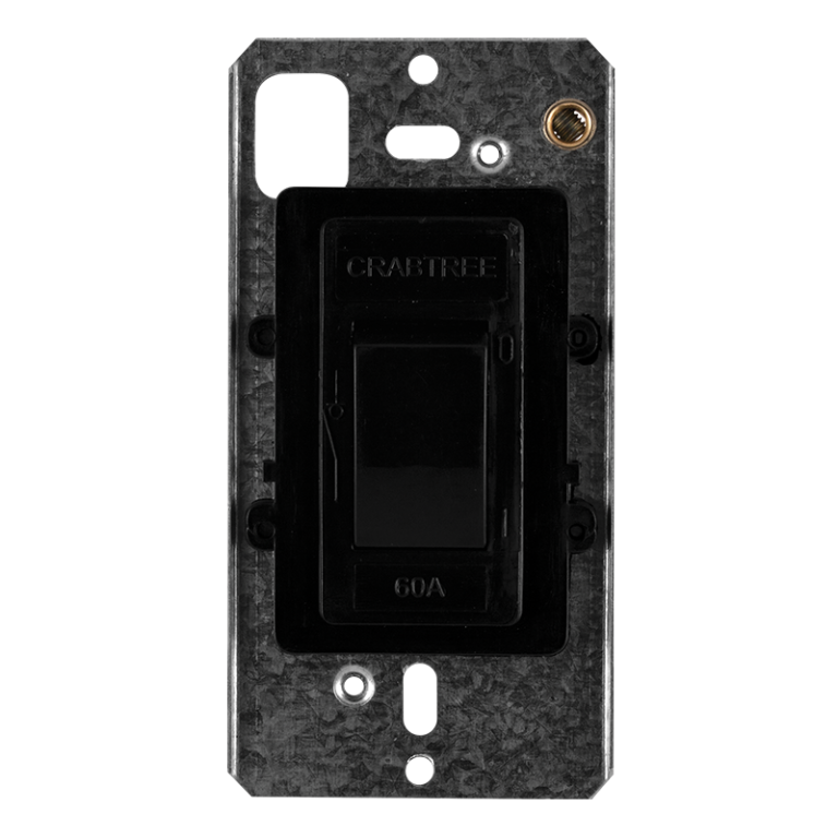 Classic Double Pole 60A Isolator on 2x4 Yoke - Crabtree Electrical