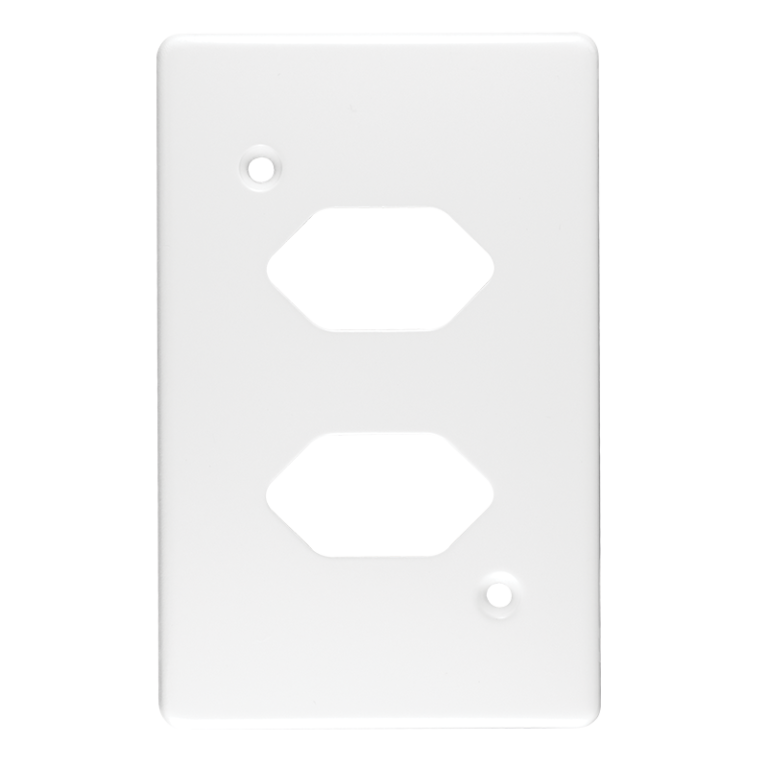 Classic Double Slimline Unswitched Steel Socket Coverplate - Crabtree ...