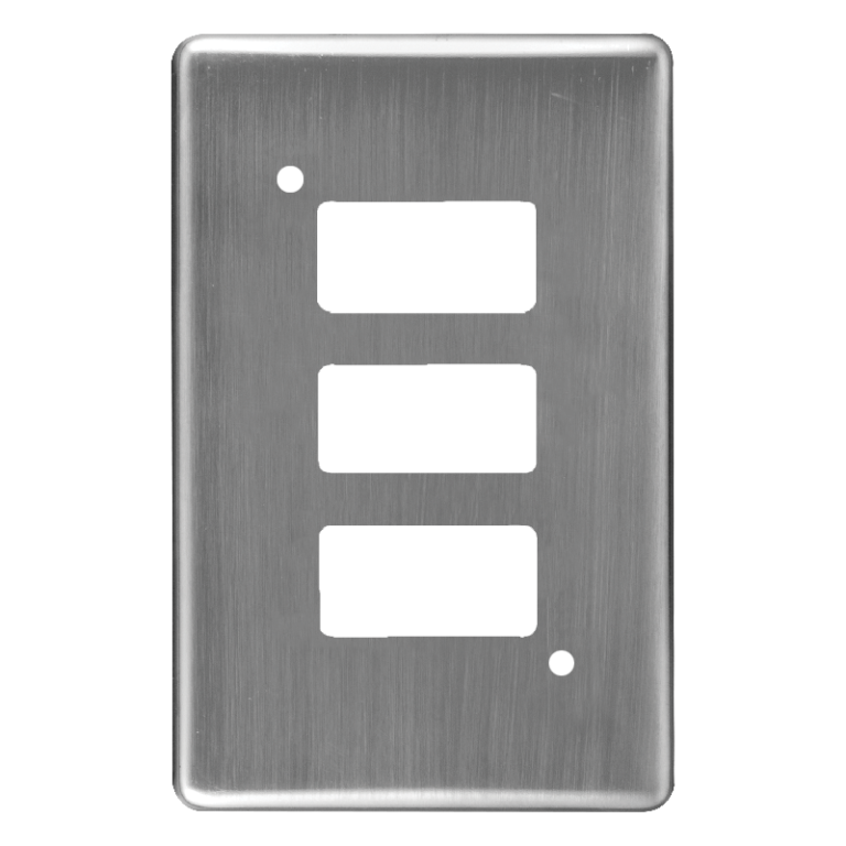 Classic 3 Lever Steel Coverplate - Crabtree Electrical
