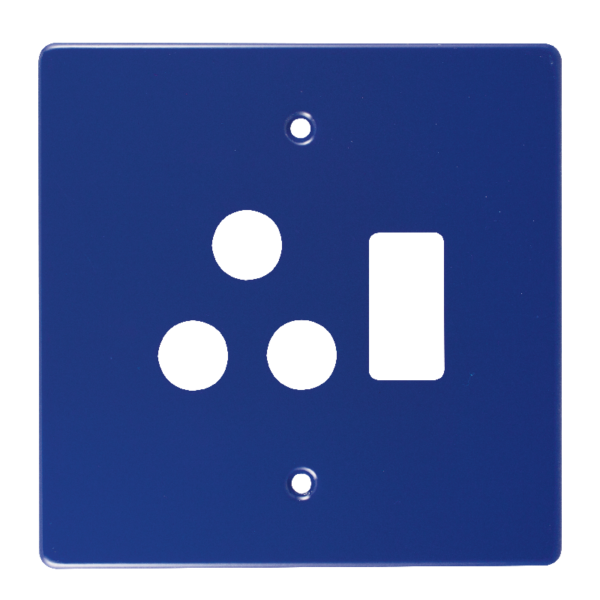 Classic Single STD Switched Socket Steel Coverplate - Crabtree Electrical