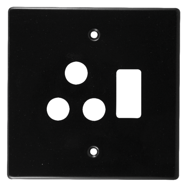 Classic STD Single Switch Steel Socket Coverplate - Crabtree Electrical