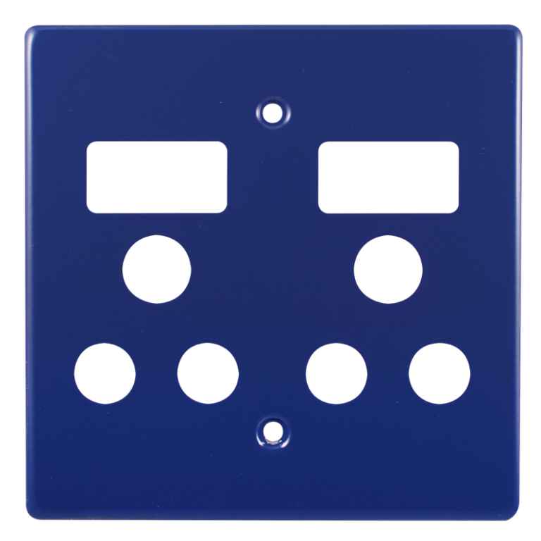 Classic Double Monoblock Switched Steel Socket Coverplate - Crabtree ...
