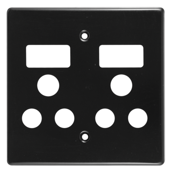 Classic Double Monoblock Switched Steel Socket Coverplate - Crabtree ...