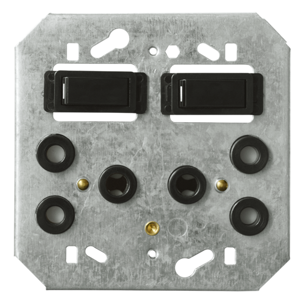 Classic Double STD Switched Steel Socket - Crabtree Electrical