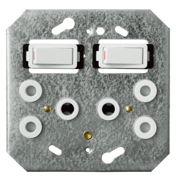 Classic Double Switched STD Steel Socket - Crabtree Electrical