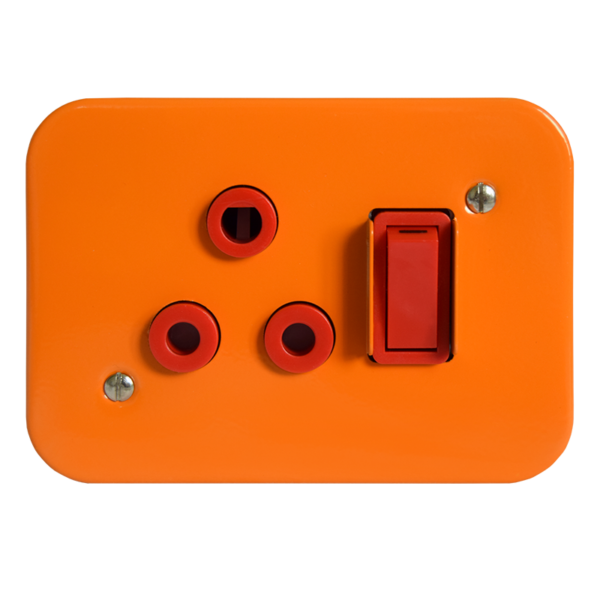 Classic Industrial Single Dedicated Socket 164-4 Switched Red on ...