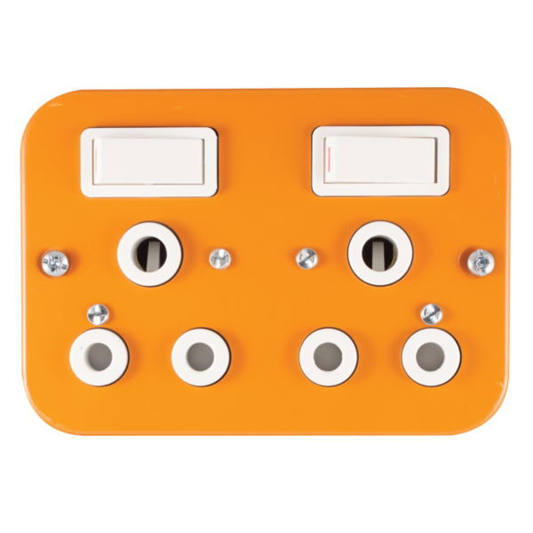 Classic Industrial Double STD Switched Socket 164-1 on 119x83 Surface ...