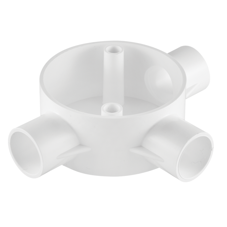CMS 3 Way Round Box Side Entry 20mm - Crabtree Electrical