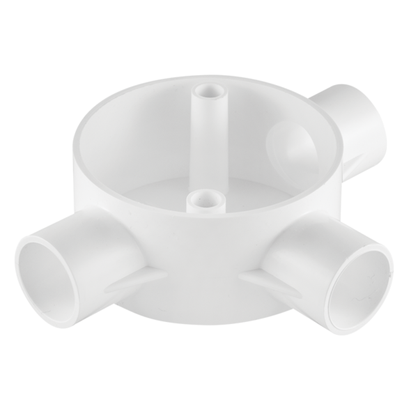 CMS 3 Way Round Box Side Entry 25mm - Crabtree Electrical