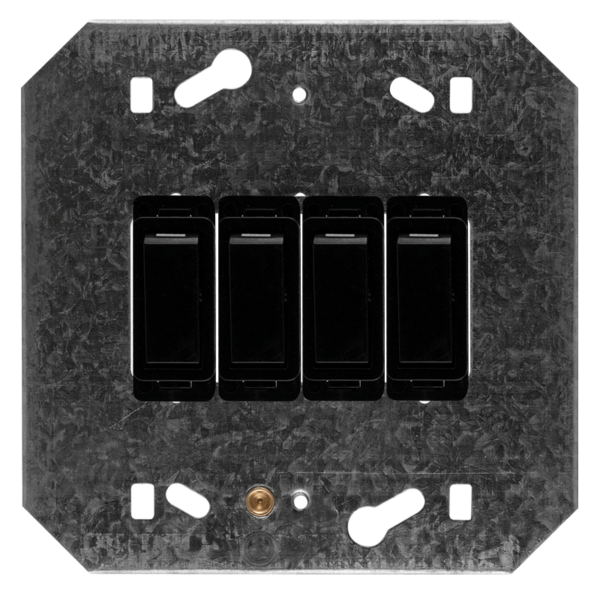 Classic 4 Lever 4x1 Way Switch on 4X4 Yoke - Crabtree Electrical