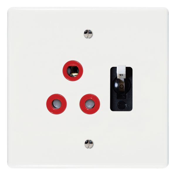 Classic Red Single Dedicated Socket with Single Pole 15A Circuit ...