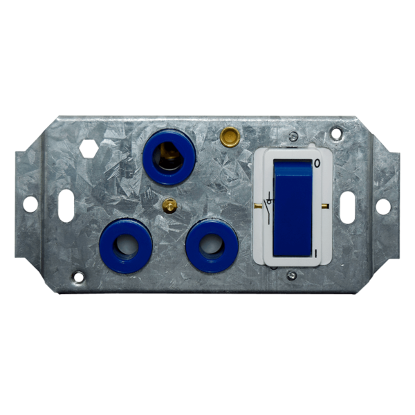 Classic Single Dedicated Socket 164-4 Blue Double-Pole Switched Blue on ...