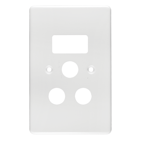 Classic Single STD Switched Socket Plastic Coverplate - Crabtree Electrical