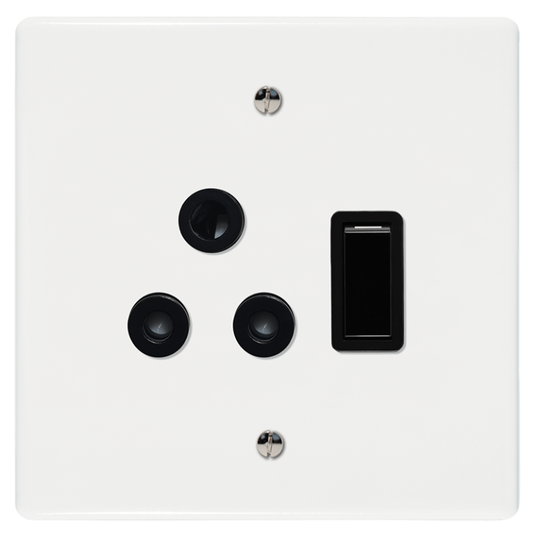 Classic Single Dedicated Monoblock 164-4 Switched Socket Black on 4x4 ...