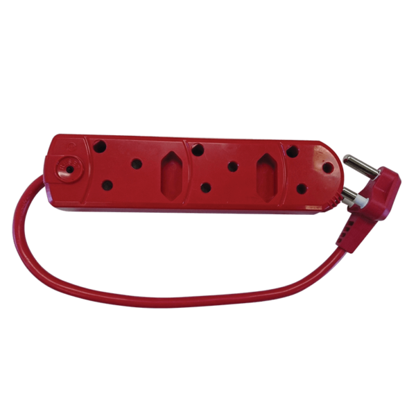Domestic 3x16A Red Dedicated Multiplug - Crabtree Electrical