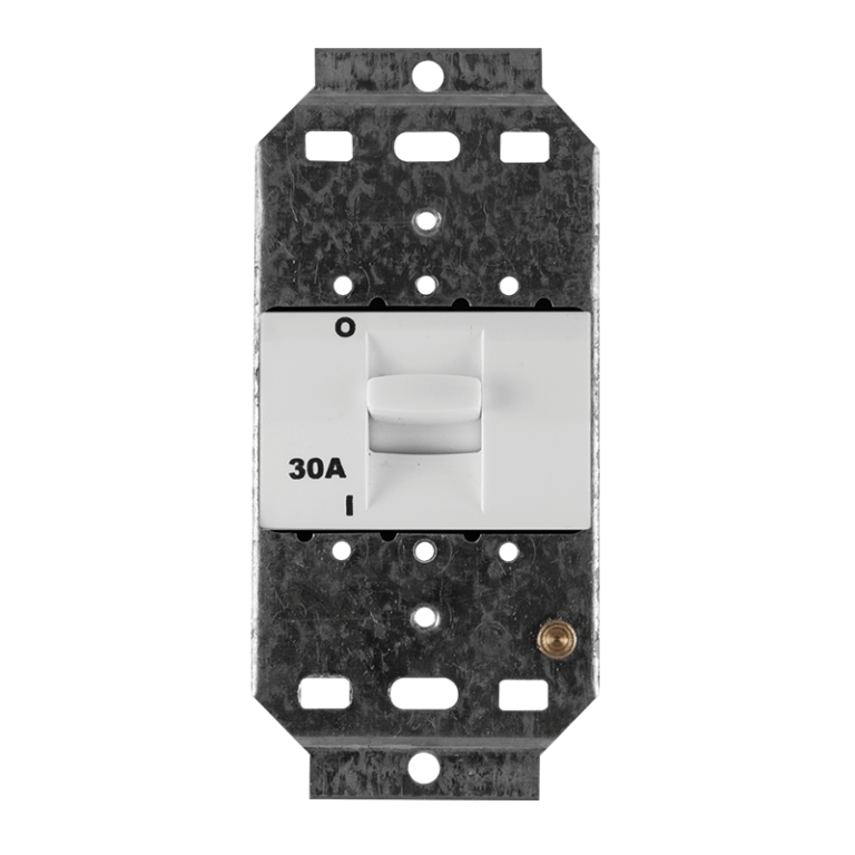 Diamond Double-pole 30A Isolator on 2x4 Yoke - Crabtree Electrical