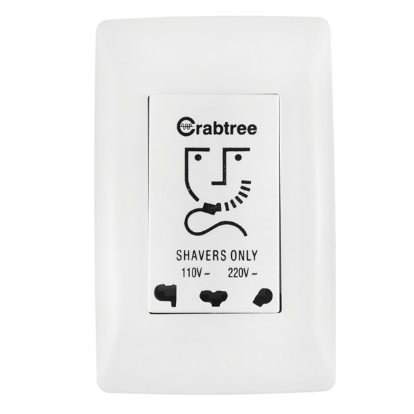 Diamond Shaver Socket 220V/110V on 2x4 Yoke with Coverplate - Crabtree ...