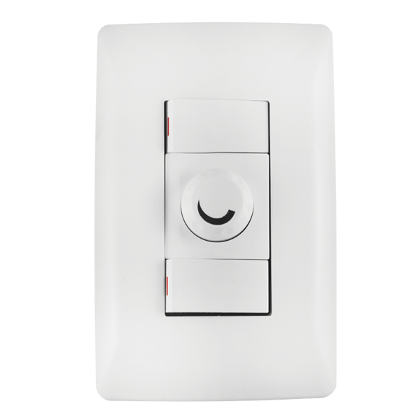 Diamond 2/3 Lever 500W LED Dimmer with Coverplate - Crabtree Electrical