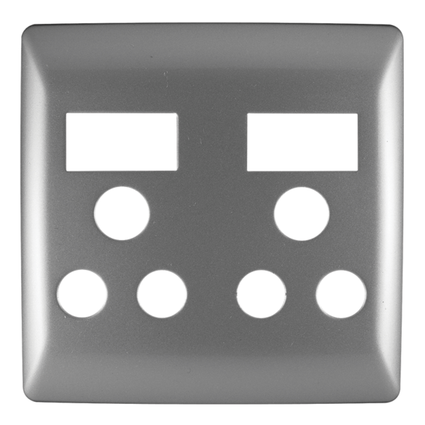 Diamond Double STD Switched Socket Coverplate - Crabtree Electrical