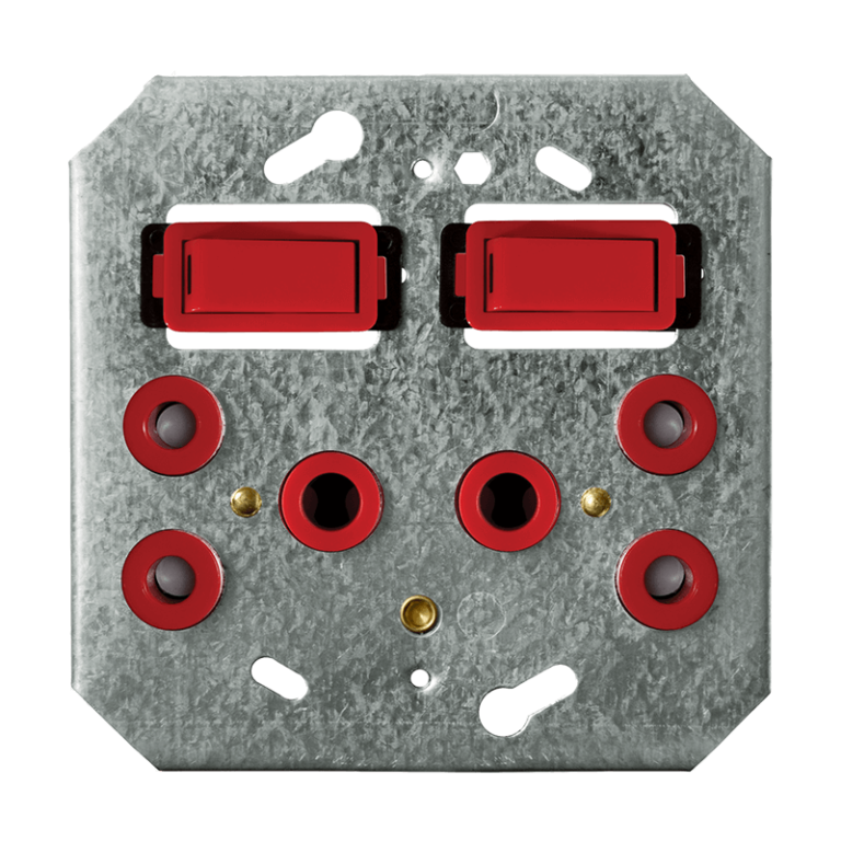 Classic Double STD Switched Steel Socket - Crabtree Electrical