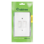 Classic 2 Lever 1 Way Switch with Coverplate - Crabtree Electrical
