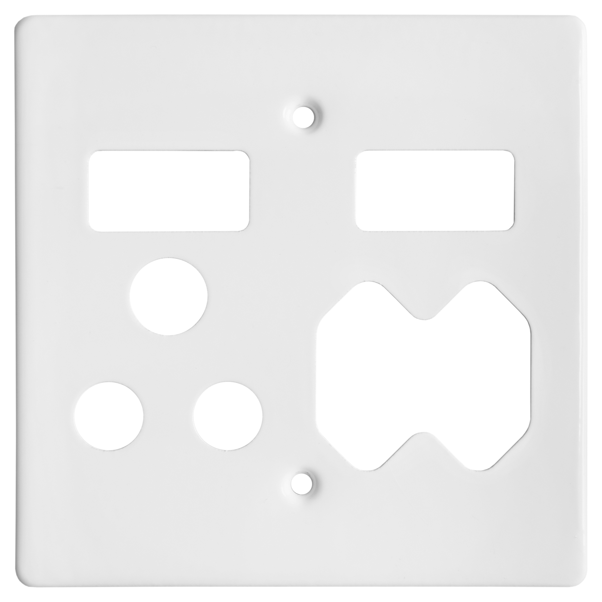 Combo Socket Coverplate White - Crabtree Electrical