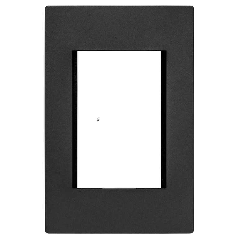 Topaz Grid 3 Way 2x4 Combo Coverplate - Crabtree Electrical
