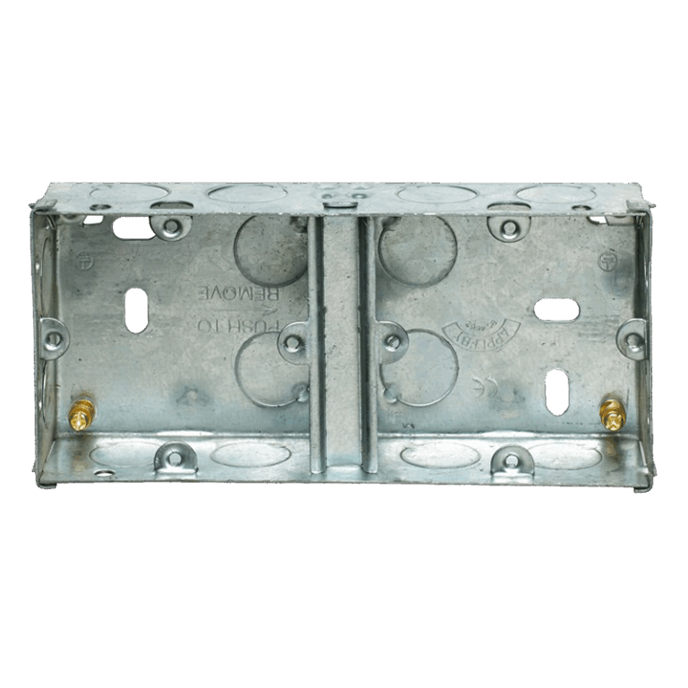APPLEBY DUAL 2X1 GANG 35MM SW/SKT KO BOX - Crabtree Electrical